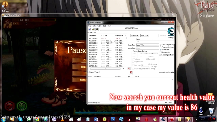 PC Fatal Zero Action How to Hack Health