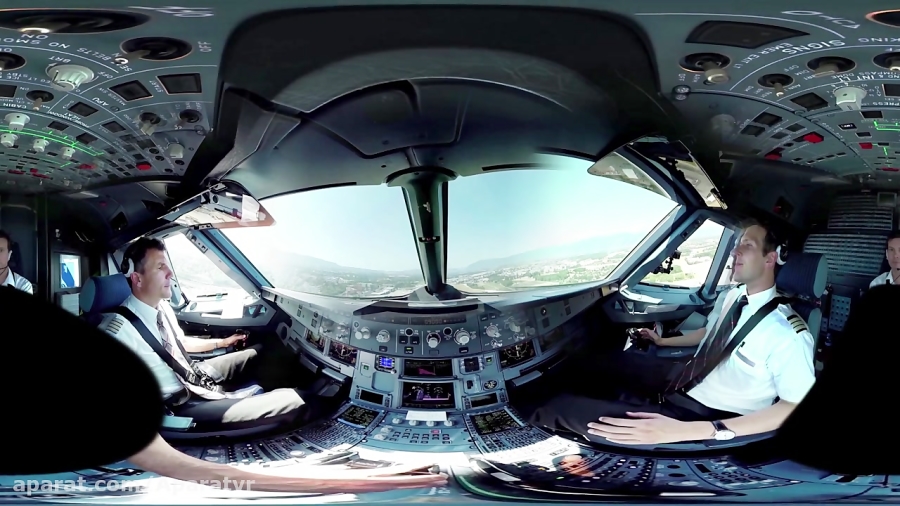 360° cockpit view | SWISS Airbus A320 | Geneva – Zurich