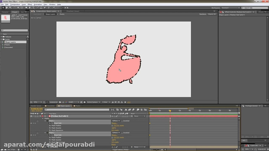 Animation of Shapes and Masks: Painless Morphing in After Effects