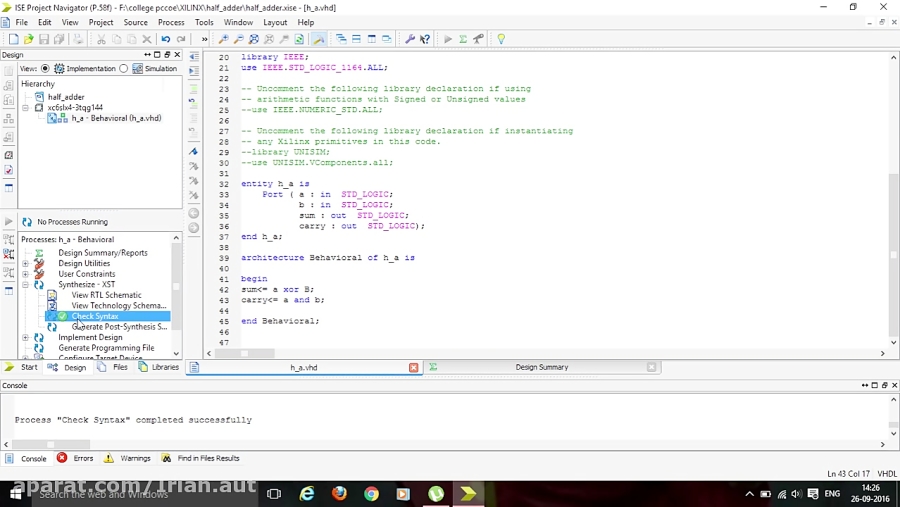 VLSI Xilinx ISE 14.5 Project design flow VLSI Xilinx ISE 14.5 Project design flow