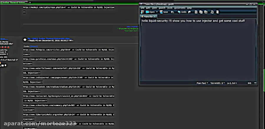 Mysql Injection With Perl Injector