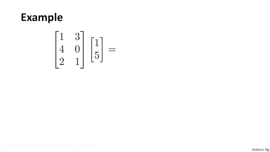 Machine learning W1 15 Matrix Vector Multiplication