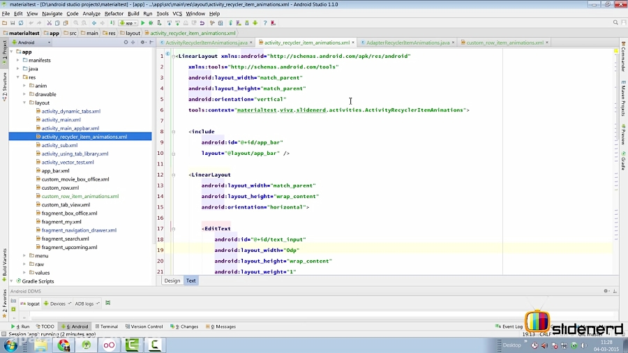 260 RecyclerView Animation Example Android