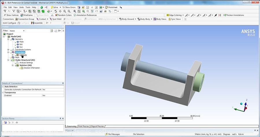 ANSYS 15 Tutorial - Frictional Contact