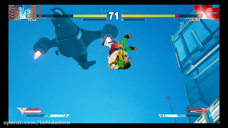 AMD A12-9800 R7 IGPU Street Fighter V Gameplay Benchmark Frame-rate Test