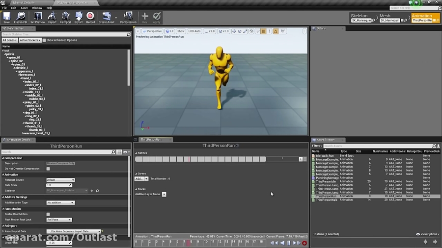 BP 3rd Person Game: Creating Animation Notifies | 22 | v4.8 Tutorial Series | Un