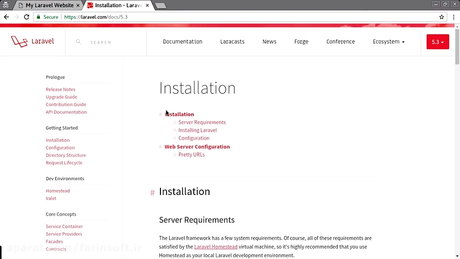دانلود آموزش Laravel و ساخت یک وب سایت بوسیله آن...