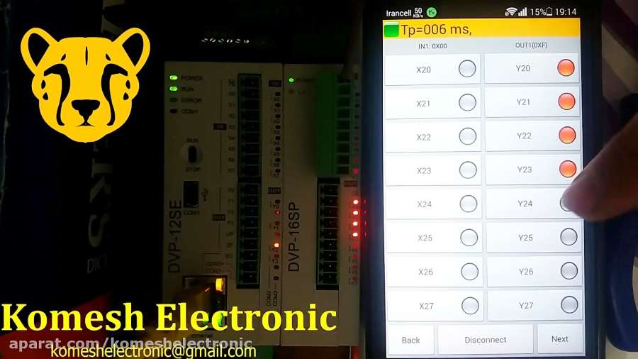 Android App for Delta Plc(DVP12SE) in modbus tcp Programming