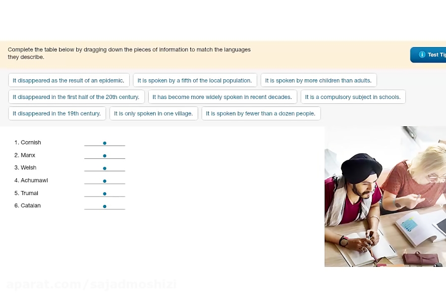 IELTS LISTENING SKILL: MATCHING
