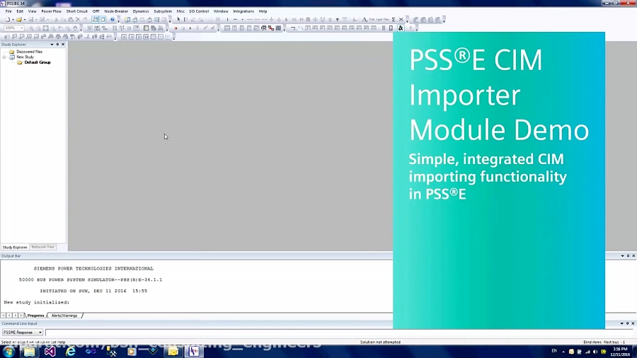 PSS®E CIM Importer Add-On Module Demonstration Video