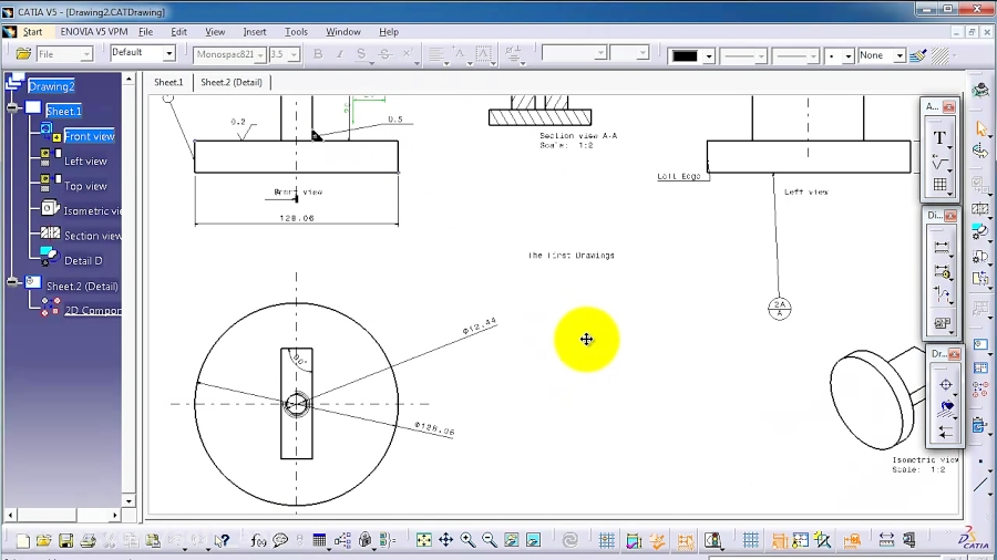 119 CATIA drawing Tutorial: Adding Tolerances