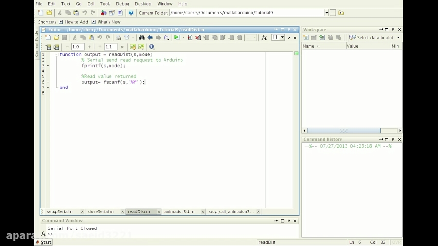 Matlab Arduino Tutorial 9 Real Time 3d Visualization Of Sharp 2y0a02 Infrared Sensor Data