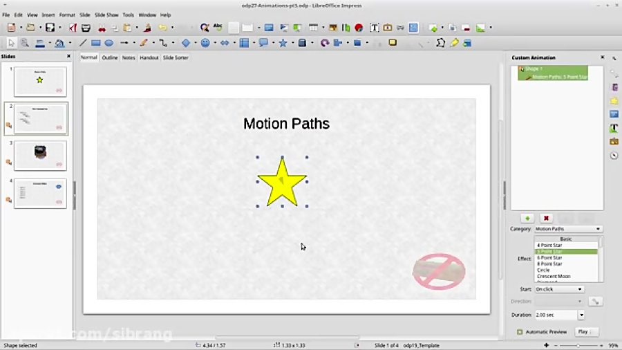 Impress (27) – Animations pt5 – Motion Paths [HD, 1280x