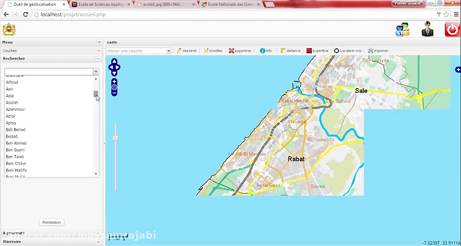 Webmapping MapServer/PostGIS/PgRouting//OpenLayers/GeoExt/PHP