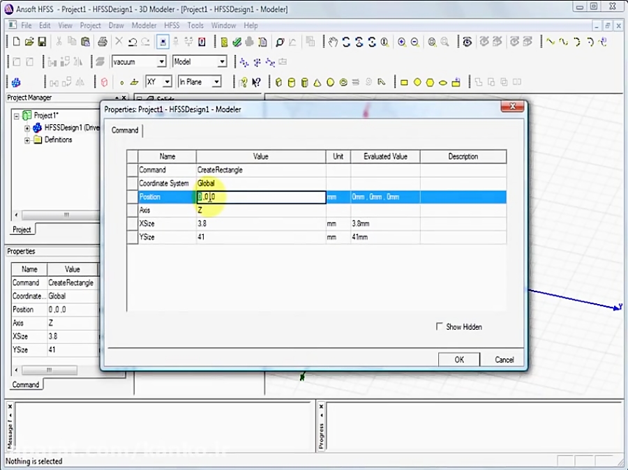 Ansoft HFSS z Antenna tutorial