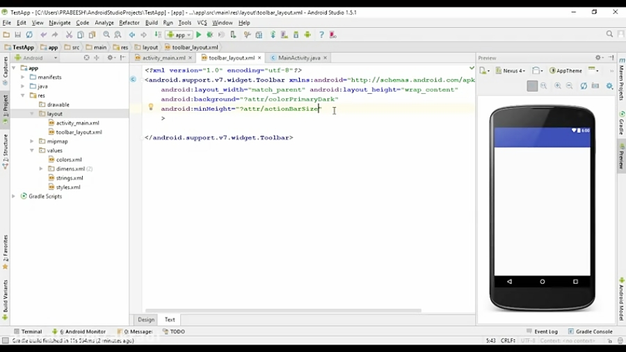 Android Studio Tutorial - 77 - Navigation Drawer using RecyclerView