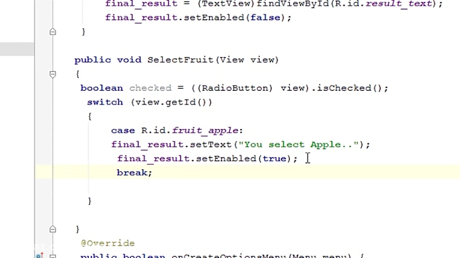Android Studio Tutorial - 12 - Working with Radio Buttons
