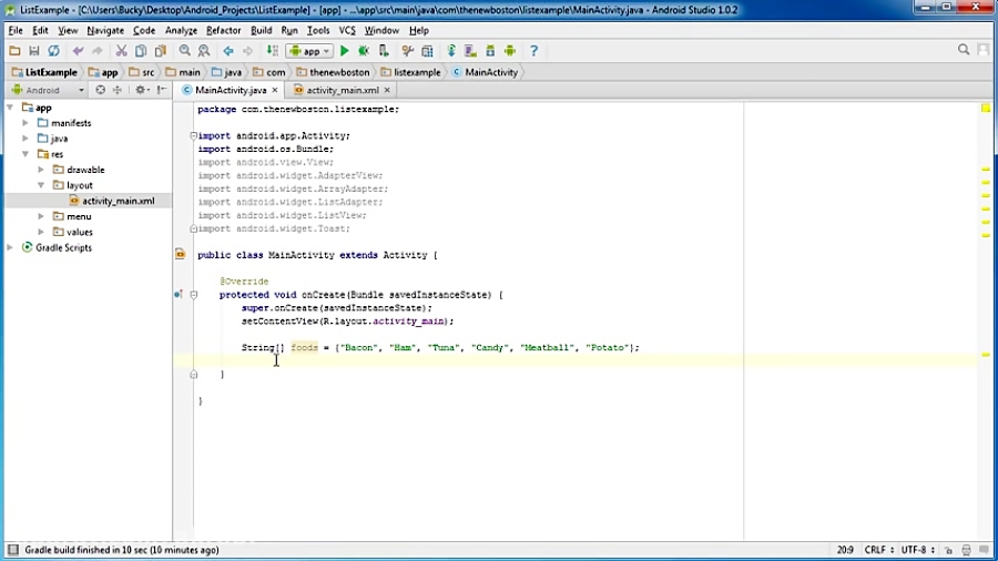 Android App Development for Beginners - 45 - ListView