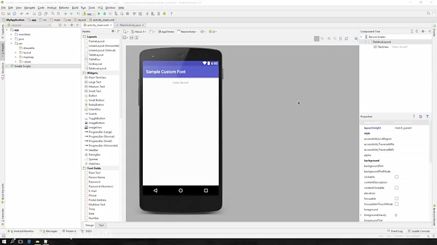 How to use Custom Font in Android App - Android Studio 2.0