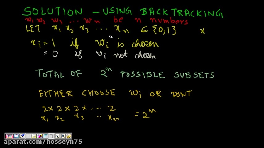 Programming Interview: Sum of Subset (Backtracking)
