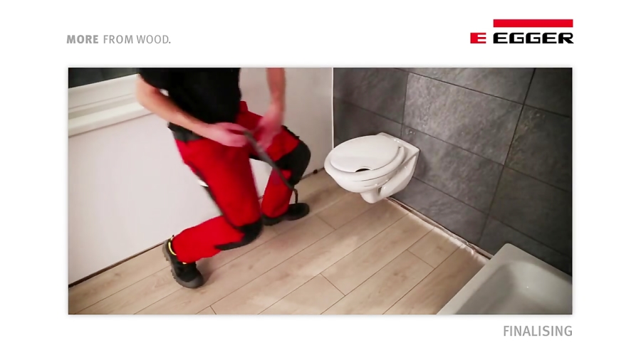 EGGER aqua Laminate Flooring - Installation in bathroom