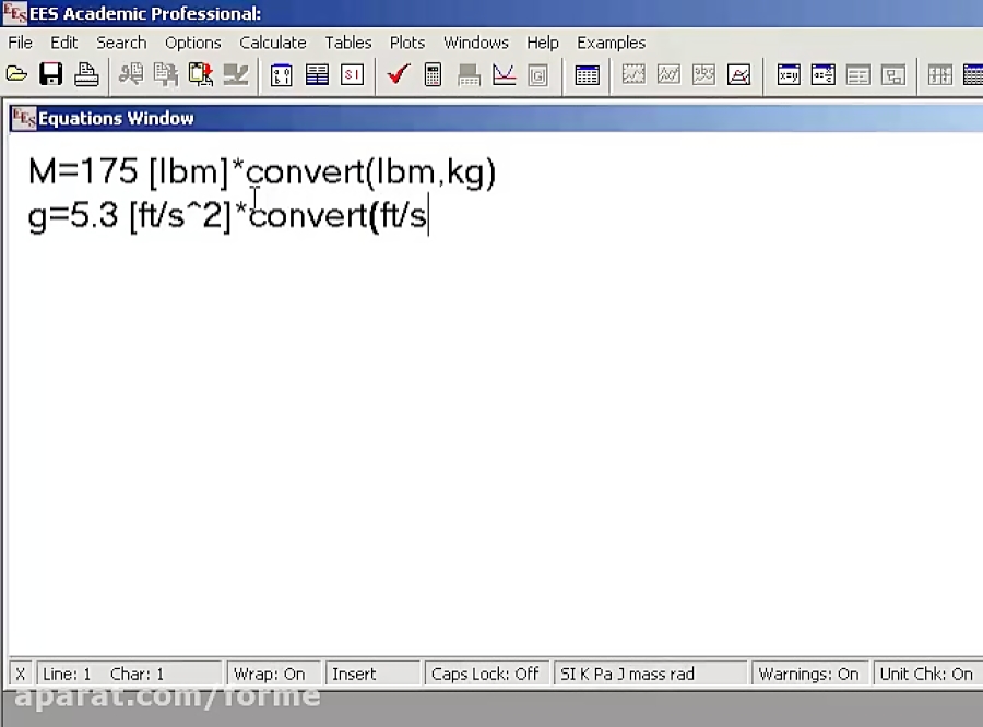 Converting Units In Ees