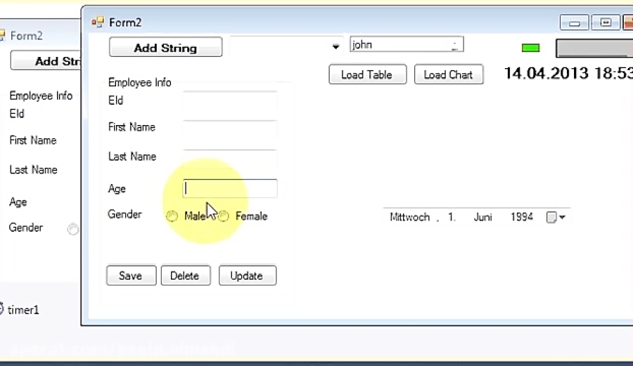 C# Tutorial 23: How to use DateTimePicker and save date in Database
