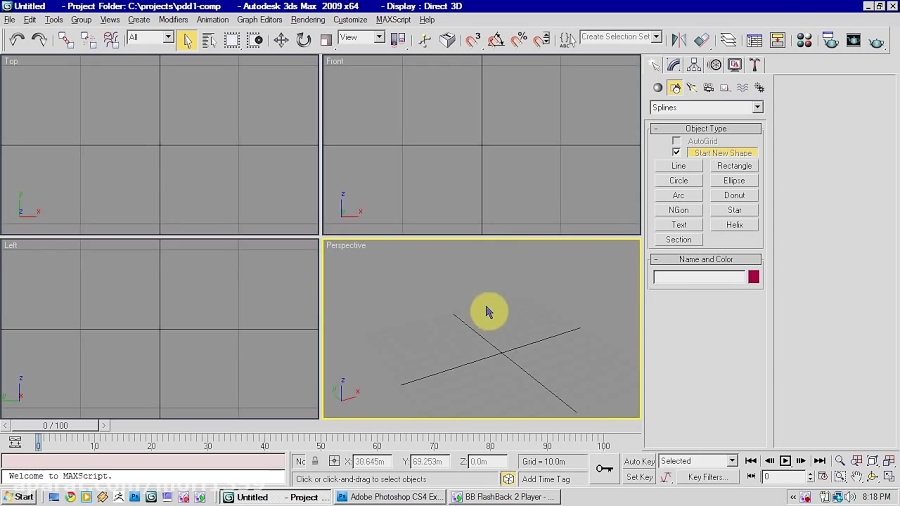 3DSMax Spline Modelling - Using Splines and Surface