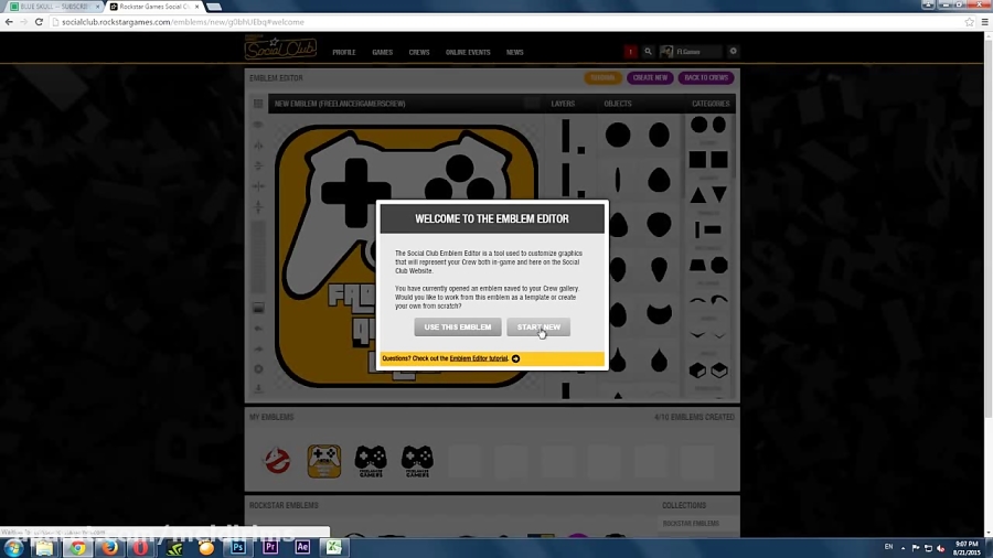 Rockstar Games Social Club Custom Crew Emblem / Logo