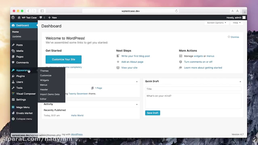 Getting started - Create a navigation menu