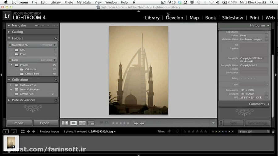 آموزش استفاده از امکانات Map and GPS موجود در Lightroom