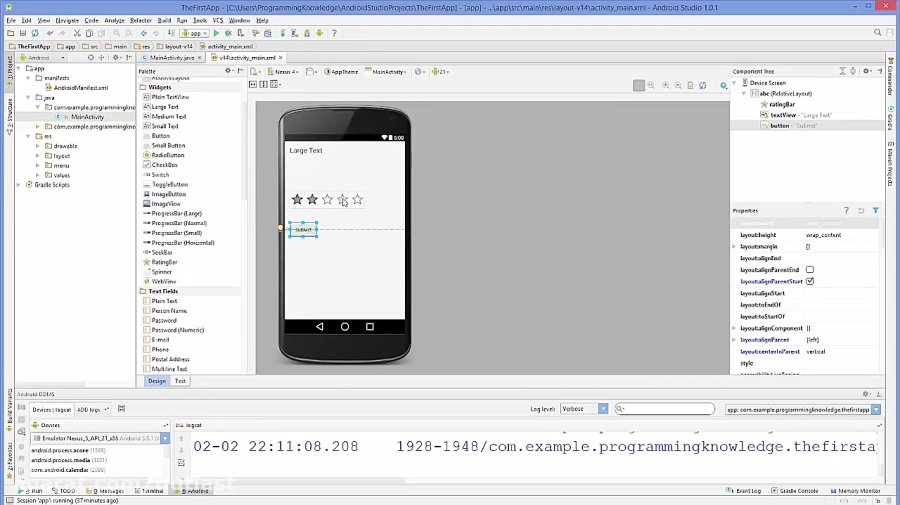 Android Tutorial for Beginners 11 # Android RatingBar Basics