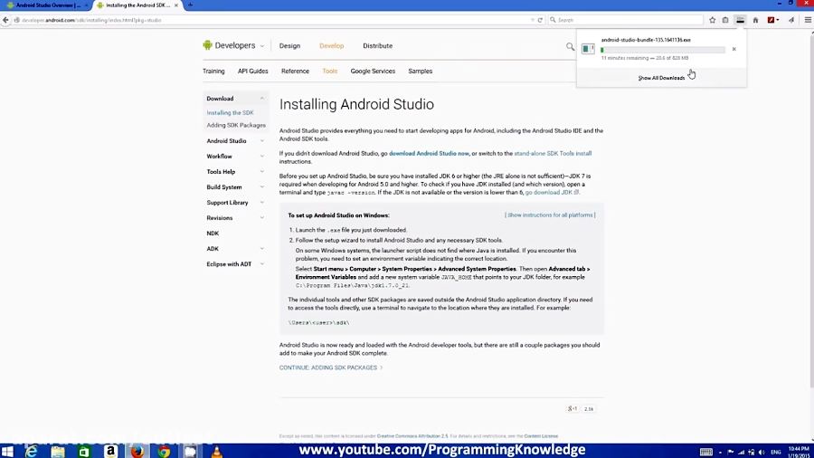 Android Tutorial for Beginners 2 # How to install Android Studio