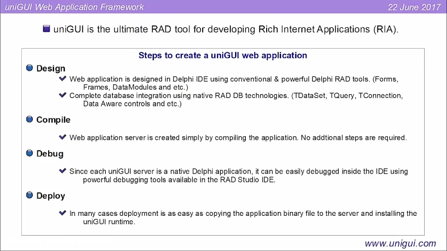 UniGUI Web App Development