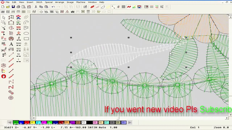 Wilcom Emboridery Design Tutorel || Computer Embroidery Design ...