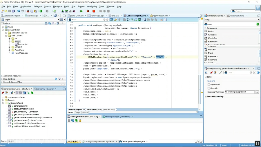 how create simple jasper report and pass parameter