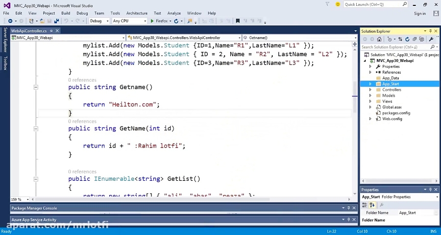 آموزش برنامه نویسی Web API