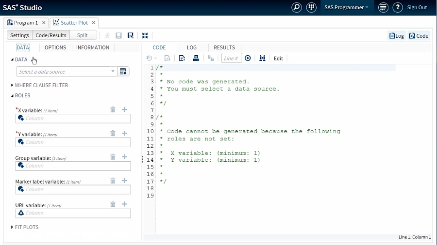 11 Creating a Scatter Plot Using SAS Studio - How To Tu