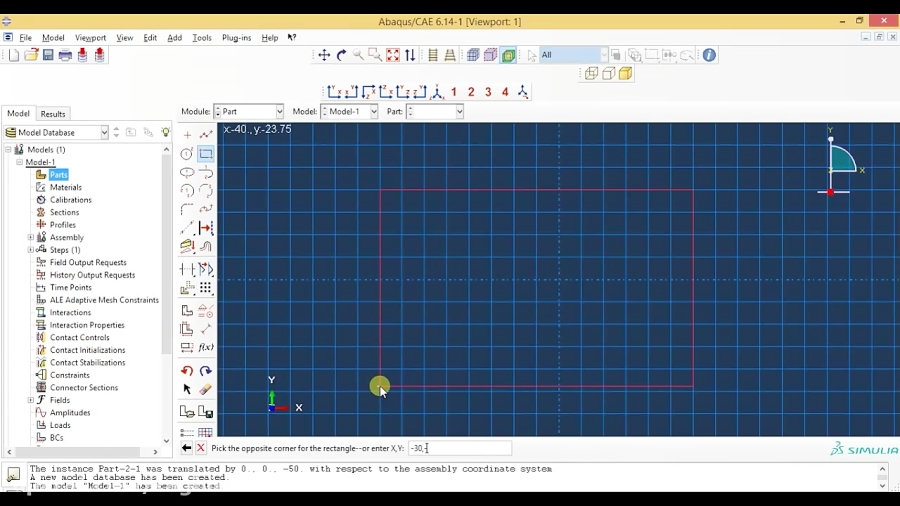 Abaqus Tutorial Videos - How to Merge and Mesh the Parts in Abaqus