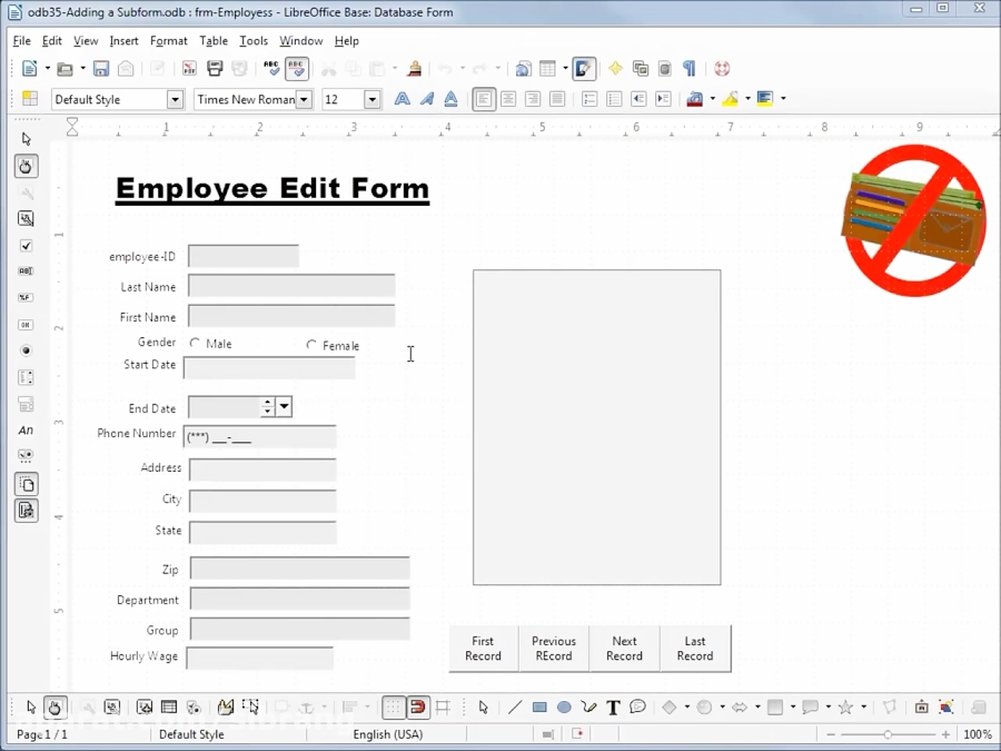 LibreOffice Base (35) Repostioning Fields on a Form