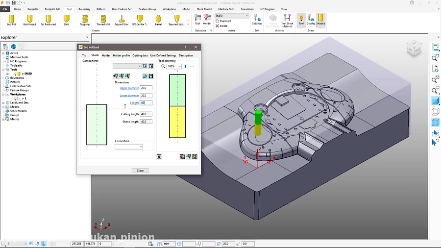 PowerMill 2018 Getting Started - Tutorial 2 - Roughing Toolpaths
