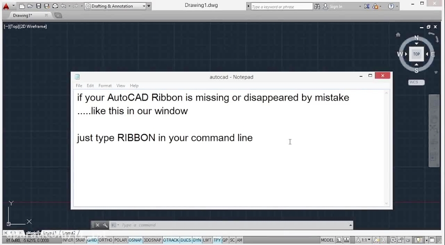 Autocad Ribbon Missing How To Activate Ribbon On AutoCAD SOLVED