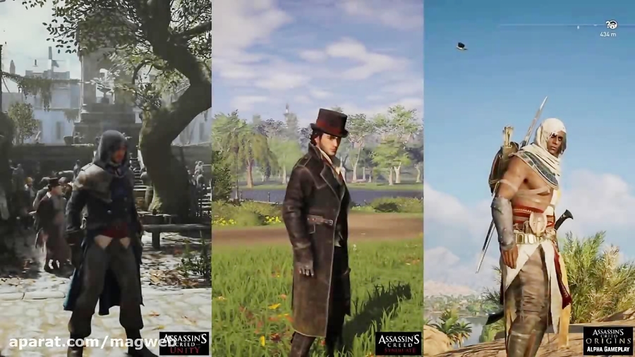 مقایسه Assassin's Creed Origins vs Syndicate vs Unity