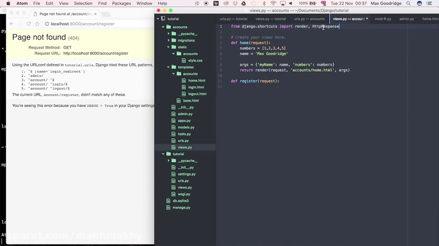 Creating the Django User Registration Form | Part 15