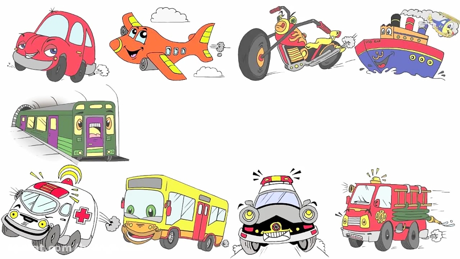 Transportation and Street Vehicles Vocabulary by ELF Learning - ELF ...