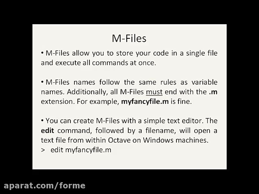 Octave Tutorial 06 - M-Files