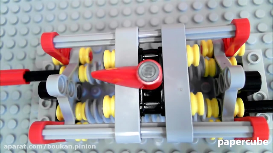 LEGO construction for controlling linear and rotary movements