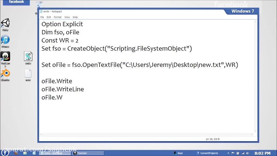 Vbscript Basics Part 21 Write Files Opentextfile