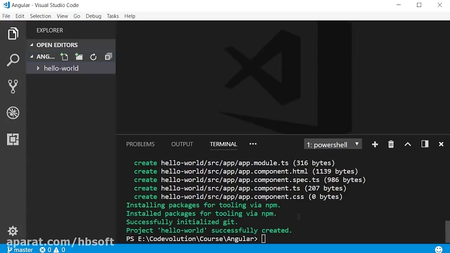 Angular 5 Tutorial - 3 - Hello World App