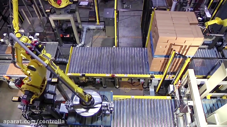 Dual Robotic Case Palletizing System - Kaufman Engineered Systems Dual Robotic Case Palletizing System - Kaufman Engineered Systems